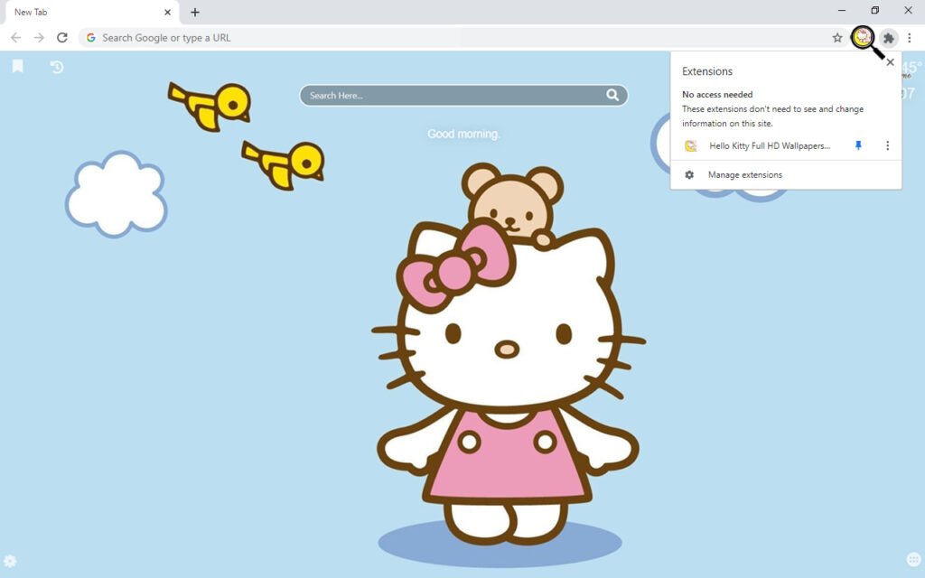 Hello Kitty Full HD Wallpapers New Tab - WallpaperTab