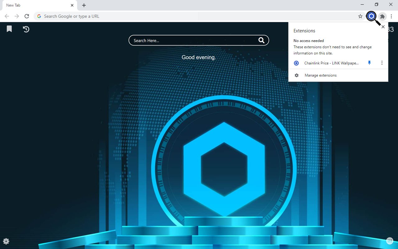 LINK Coin Price Wallpaper New Tab WallpaperTab