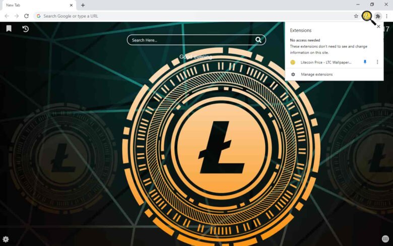 LTC Coin Price Wallpaper New Tab - WallpaperTab