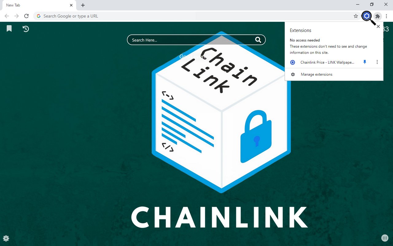 LINK Coin Price Wallpaper New Tab WallpaperTab