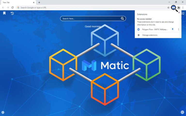 MATIC Coin Price Wallpaper New Tab - WallpaperTab