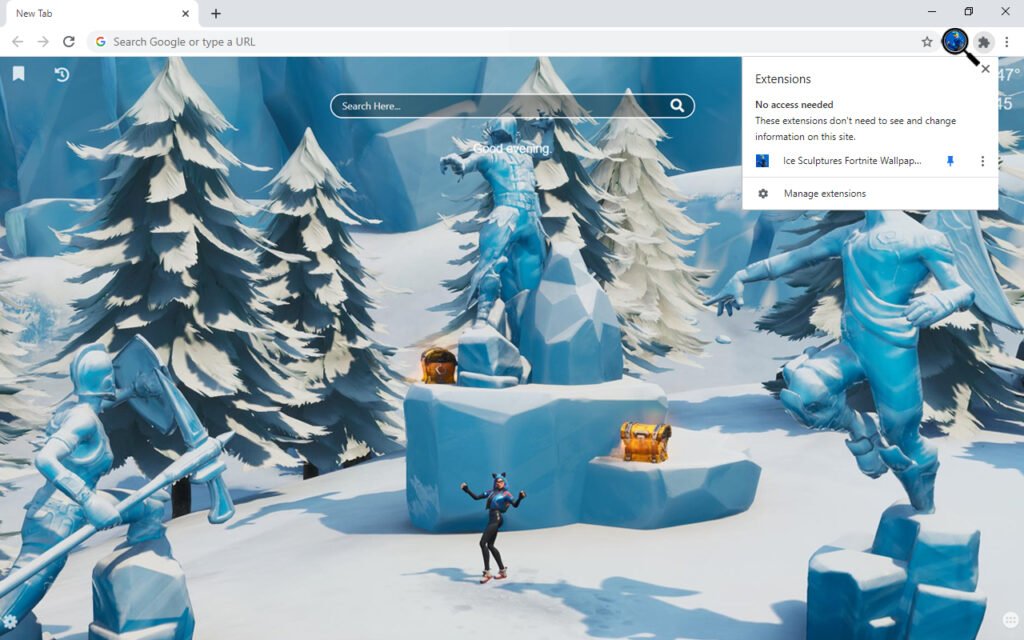 Ice Sculptures Fortnite Wallpapers New Tab - WallpaperTab