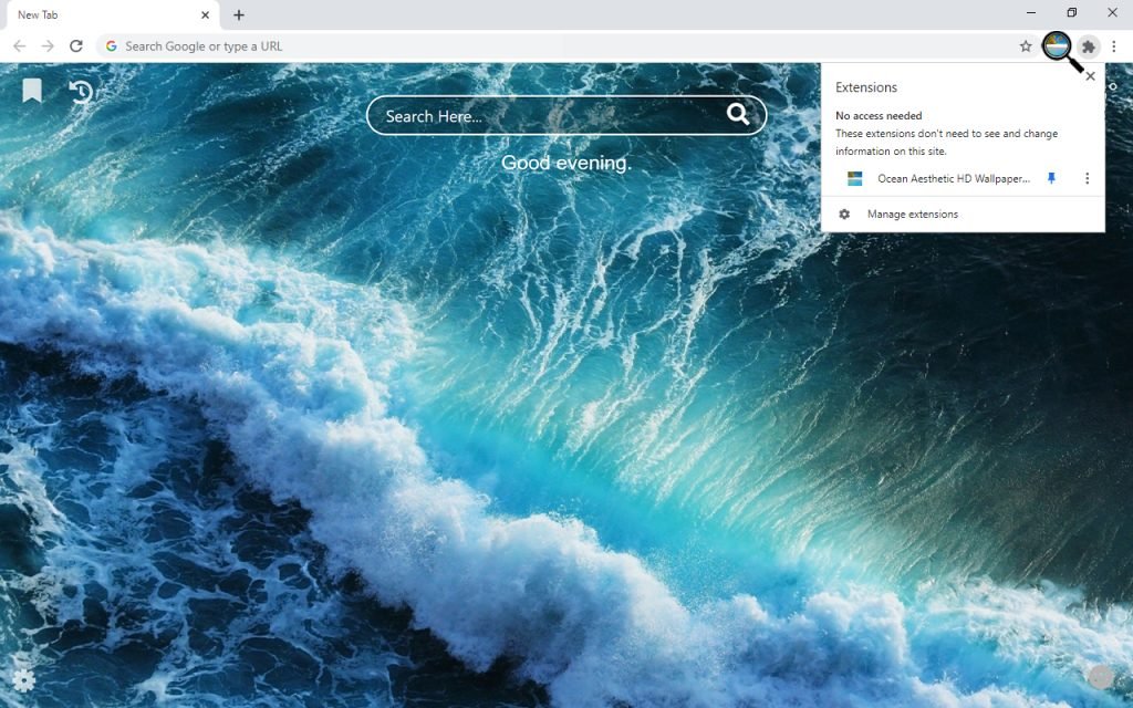 Ocean Aesthetic HD Wallpaper New Tab - WallpaperTab